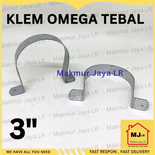 Jual Klem Pipa Omega 3" 3 inch Tebal - GALVANIS / Klem pipa / klem plat ...