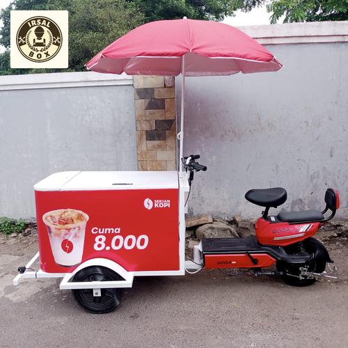 Jual Sepeda Listrik Kopi dan Box nya ukuran 100x60x60 cm gerobak es ...