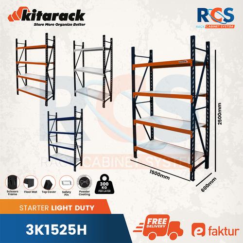Jual Warehouse Rack P 1.5M STATER 300KG RAK GUDANG SUSUN 2.5 METER ...
