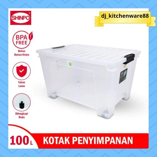 Jual Box Container Shinpo 100/115 Liter Bening Transparan Tebal Kuat ...