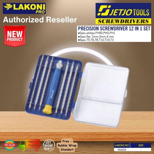 Jual JETJO TOOLS Obeng Set Presisi 12 in 1 Precision Screwdriver Untuk ...