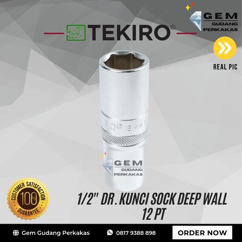 Jual TEKIRO 1/2" DR.DEEP WALL SOCKET 12 PT - Kota Medan - GEM GUDANG PERKAKAS | Tokopedia