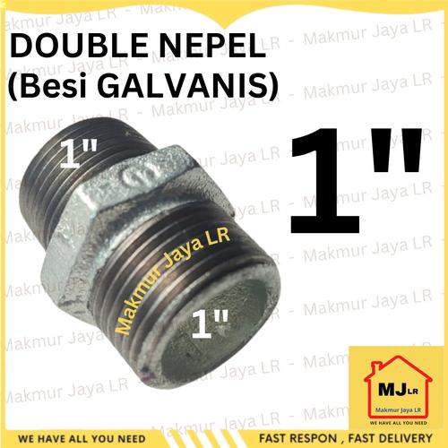 Jual DOUBLE NEPEL 1" inch BESI GALVANIS Dobel Neple Niple Nipel Doubel ...