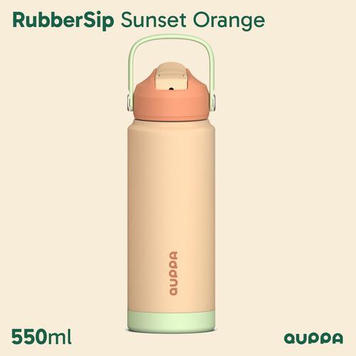 Jual Quppa RubberSip Sunset Orange 550ml Stainless Steel Bottle [ Cloud ...
