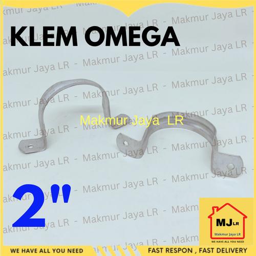 Jual Klem Pipa Omega 2" 2 inch Plat Seng Besi 2 dem dim in Omega Pipe ...