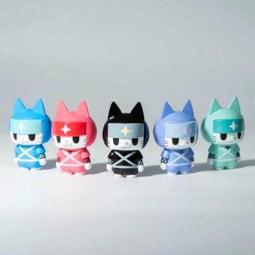 Jual T-Base x Mashking - Pekemaru Ninja Cat Set 5 - Sofubi Gacha ...
