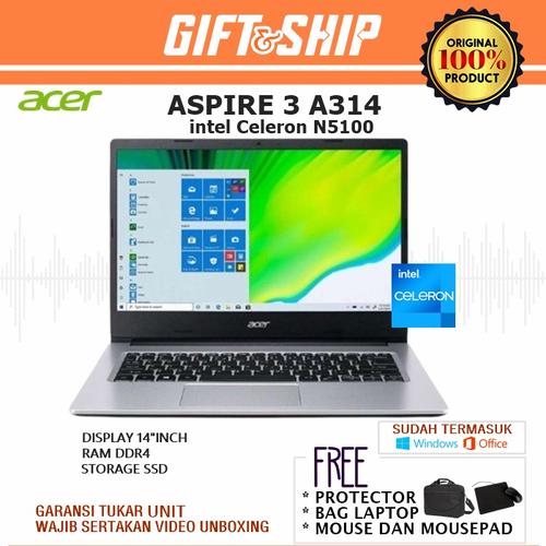 Promo ACER ASPIRE 3 A314-35 Celeron N5100 [ RAM 8GB/512GB SSD] 14" HD ...