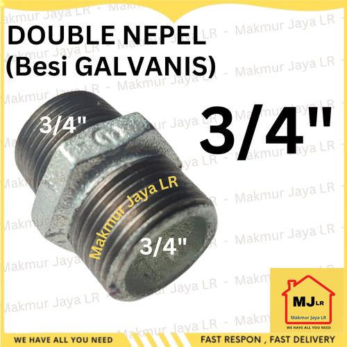 Jual DOUBLE NEPEL 3/4" inch BESI GALVANIS Dobel Neple Niple Nipel Doubel Naple 3/4 dem - Kota ...