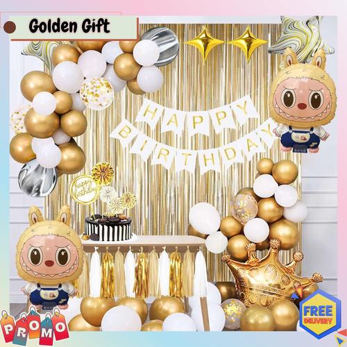 Jual Paket Dekorasi Ulang Tahun Labubu Karakter/Set Paket Dekorasi Tema ...
