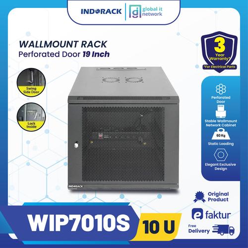 Jual Wallmount Rack Indorack 19" WIP7010S 10U Depth 700mm Perforated ...