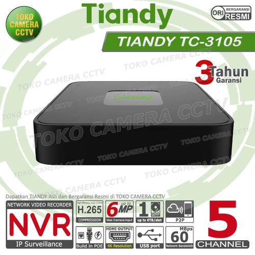 Jual NVR TIANDY 5 CHANNEL TC-R3105 POE NVR CCTV POE 4K 5CH TIANDY 6MP - Jakarta Barat - TOKO ...