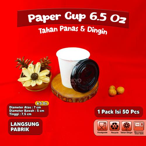 Promo Hot Cup 6.5 oz / Paper Cup 6.5 oz / Gelas Kertas Kopi Murah - 6,5 ...