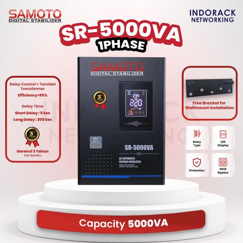 Jual SAMOTO Relay Stabilizer 5000VA AVR Stabiliser Relay Controlled ...