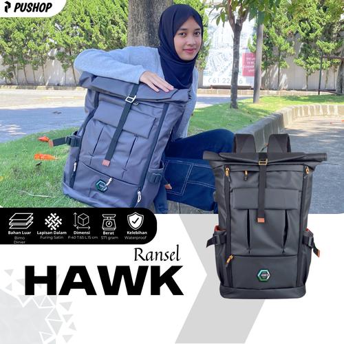 Promo Backpack Pushop HAwk Premium Berkualitas Tinggi Waistbag_grosir - Hitam - Kota Bandung ...