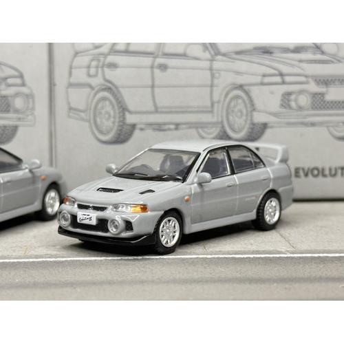 Jual JKM 1/64 Mitsubishi lancer evolution IV Grey MINISCALE DIECAST ...