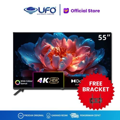 Promo Changhong 55 Inch QLED 4K UHD Smart Google TV U55QCN1 - Unit+Pack ...