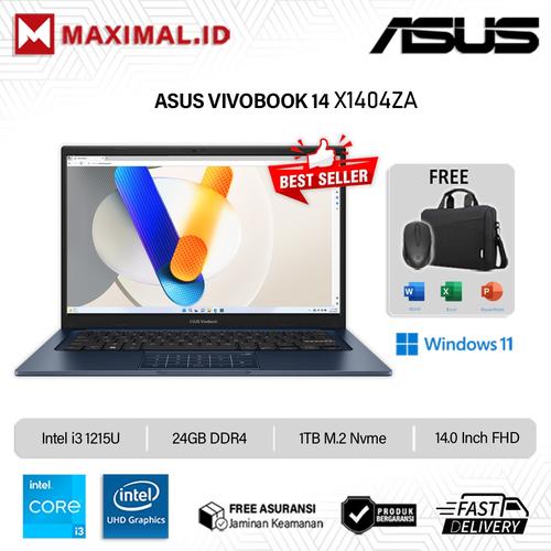 Jual Laptop Asus Vivobook 14 X1404ZA Intel i3 1215U Ram 24GB 1TB SSD 14.0 FHD Win 11 Home ...