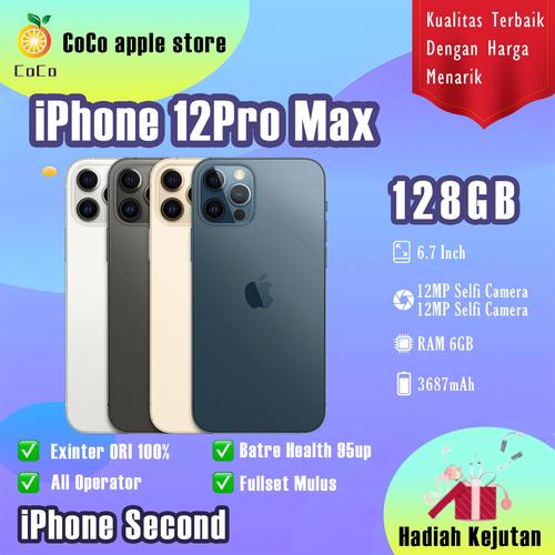 Promo iPhone 12 Pro Max 128GB【Mulus Normal Fullset Kondisi Perfect ...