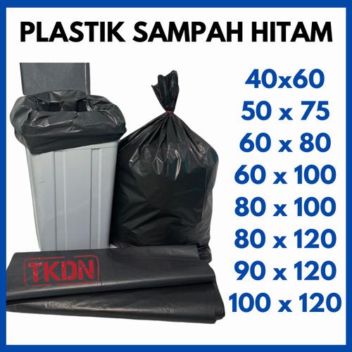 Jual Kantong Plastik Sampah Trash Bag PE Hitam uk. 40x60 50x75 60x80 60x100 80x100 80x120 90x120 ...