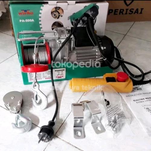 Jual Mini Hoist Wipro PA 500A Sling 12 Meter Katrol Electrik Original ...