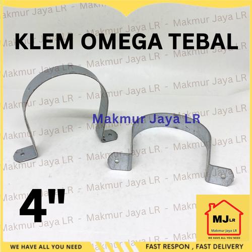 Jual Klem Pipa Omega 4" 4 inch Tebal - GALVANIS / Klem pipa / klem plat ...
