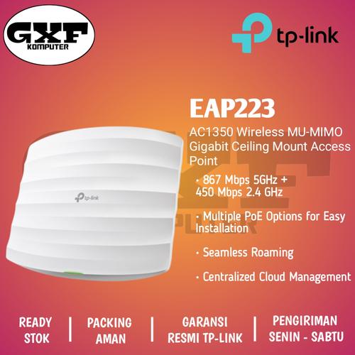 Jual TP-LINK EAP223 AC1350 Wireless MU-MIMO Gigabit Ceiling Access ...