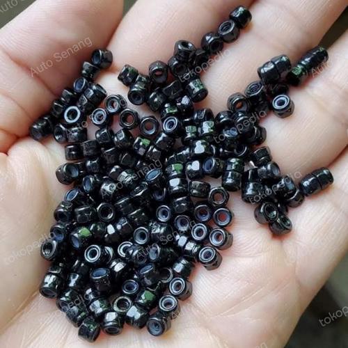 Jual Rep mur alloy lock nut nylon 2MM kunci 4MM hitam/black Tamiya ...