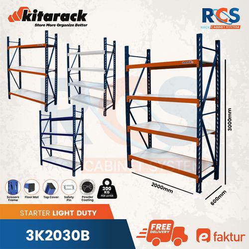 Jual RAK GUDANG RAK 3 METER 300KG LIGHTDUTY STARTER WAREHOUSE Frame ...