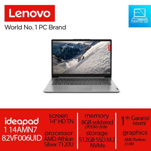 Jual Lenovo IdeaPad 1 14AMN7 82VF006UID/^UID/ Athlon Silver 7120U/8GB ...