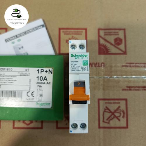 Jual SCHNEIDER NEW RCBO SLIM DOMAE 1P+N 10A 30MA - Jakarta Pusat ...