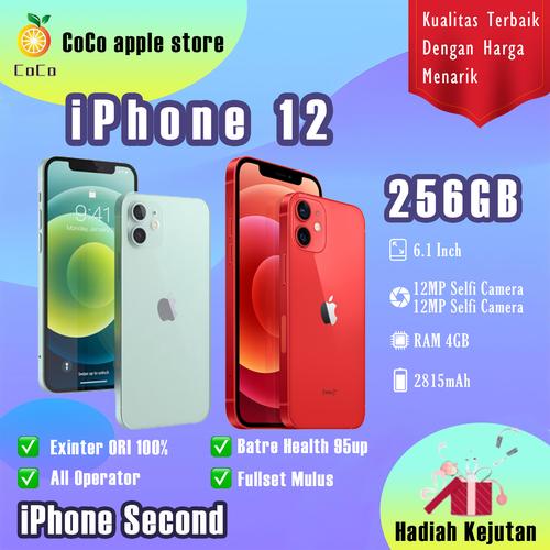 Promo iPhone12 256GB Second BEKAS ORIGINAL 100% MULUS NORMAL 3utoolsAllGreen - White, 1Bulan(No ...