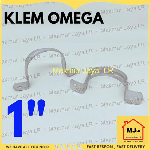 Jual Klem Pipa Omega 1" 1 inch Plat Seng Besi Klem Penjepit Pipa Pipe ...