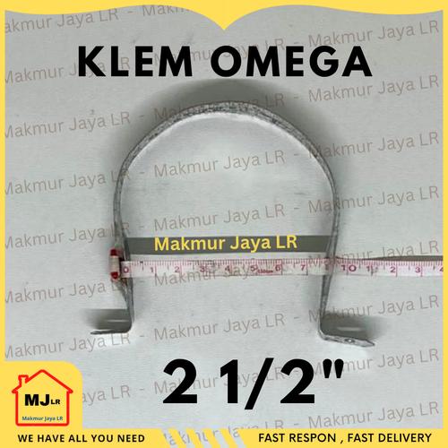Jual Klem Pipa Omega 2 1/2" 21/2 inch Plat Seng Besi 2,5 dem 2-1/2 in ...