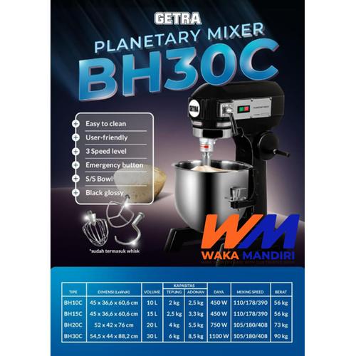 Jual Getra BH10C Planetary Mixer Mixer Roti Kapasitas 10 Liter ...