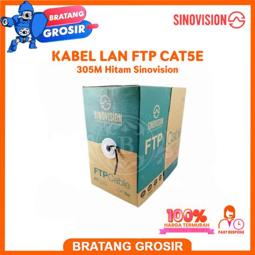 Jual Kabel LAN FTP CAT5E Hitam Kabel CAT 5E FTP Outdoor 305 M - Kab ...
