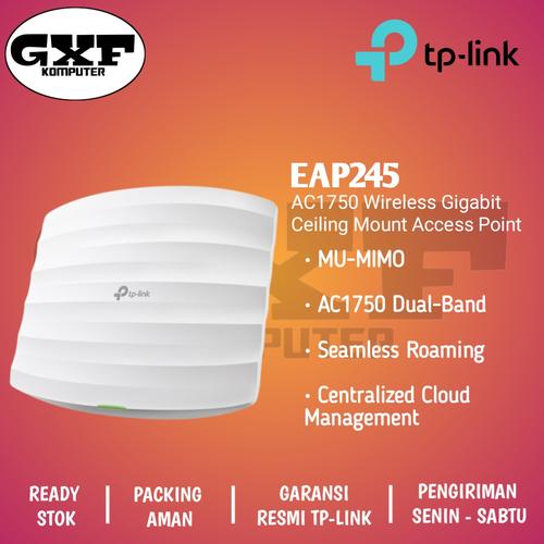 Jual TP-LINK EAP245 AC1750 Wireless MU-MIMO Gigabit Ceiling Mount ...