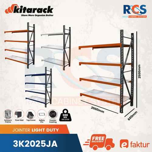 Jual Rak Gudang Besi 300kg Panjang 2M Rack Gudang T 2,5Meter 4 Susun ...