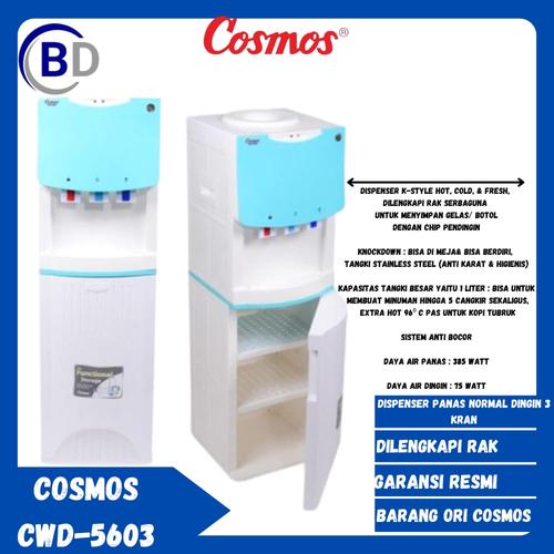 Jual Dispenser Tinggi Cosmos CWD 5603 Panas Normal Dingin 3 Kran - Kota ...
