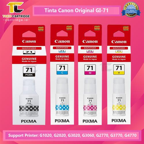 Jual CANON PIXMA Tinta Printer Original Color GI71 Warna GI 71 GI-71 C ...