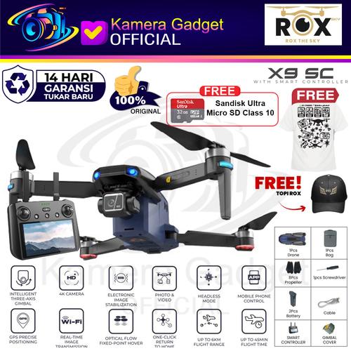 Promo ROX X9 PRO GPS Drone 3-Axis Gimbal 4KM Camera 4K 12MP RC ...