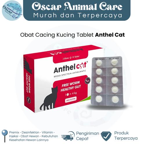 Jual Anthel Cat 1 Box @30 Tablet - Obat Cacing Kucing by Kalbe ...