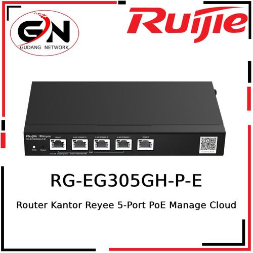 Jual Ruijie RG-EG305GH-P-E, Router Kantor Reyee 5-Port PoE Manage Cloud ...