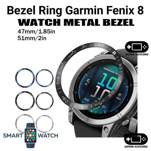 Jual Bezel Ring Garmin Fenix 8 case bumper 47mm 51mm e casing amoled ...