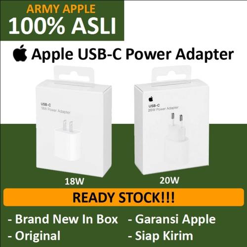 Jual (ORIGINAL) Apple USB-C 20W / 18W Power Adapter iPhone 12 Fast ...