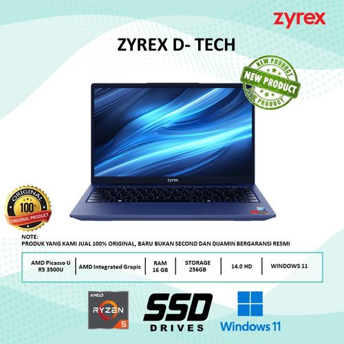 Promo LAPTOP ZYREX D- TECH AMD Ryzen 5 16GB 256GB W11 14.0 HD 2YR BLUE ...