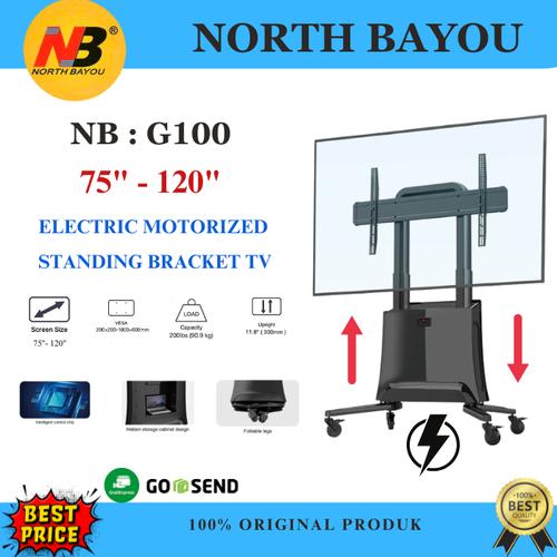 Jual BREKET BRACKET TV NORTH BAYOU G100 75-120 INCHI ELECTRIC MOTORIZED ...