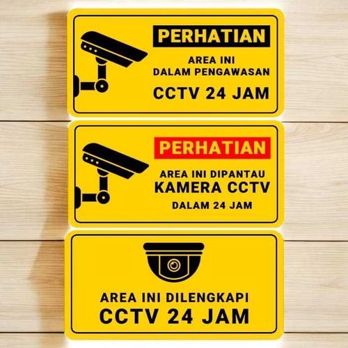 Jual Perhatian Area Ini CCTV 24 Jam STIKER CCTV 24 JAM - CCTV 1 - Jakarta Barat - STARINDOGROSIR ...