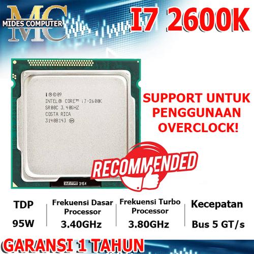 Promo Processor Intel Core I7 2600K 3.40 Ghz Socket LGA 1155 - Kota ...