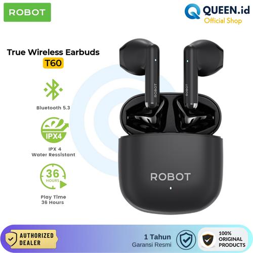Jual ROBOT T60 TWS True Wireless Earbuds Headset Bluetooth 5.3 Earphone ...