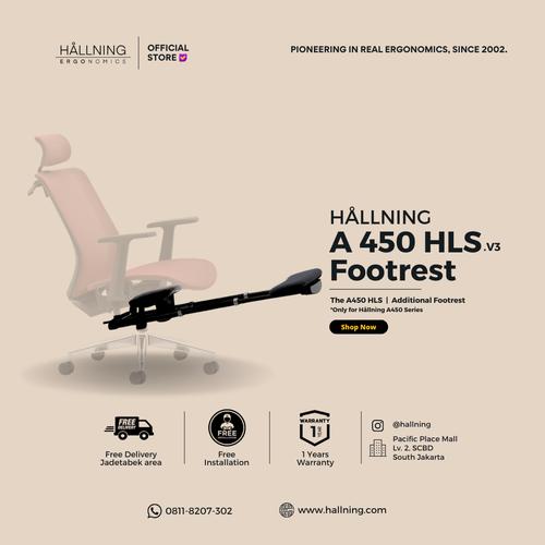 Promo HALLNING | A450 HLS Footrest (Office / Gaming chair / Kursi ...
